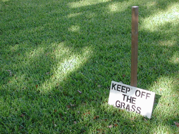 Lawn Order: 10 Seedy 'Keep Off The Grass' Signs - WebEcoist