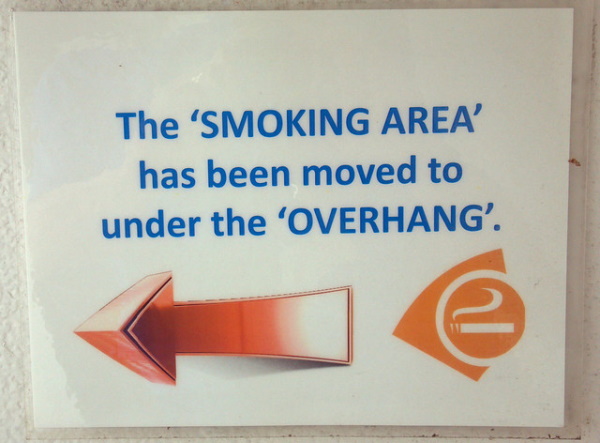 The Burn Identity: 10 Smokin' Hot Smoking Area Signs - WebEcoist