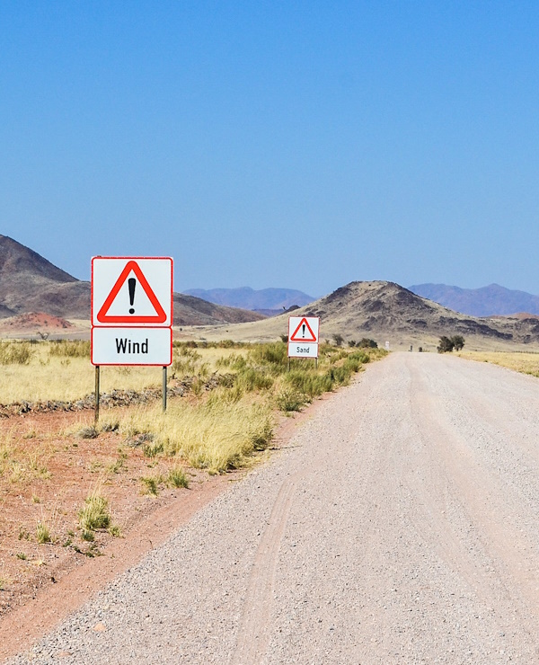 Sandy Drivers: Nine Nifty Namibian Road Signs - WebEcoist