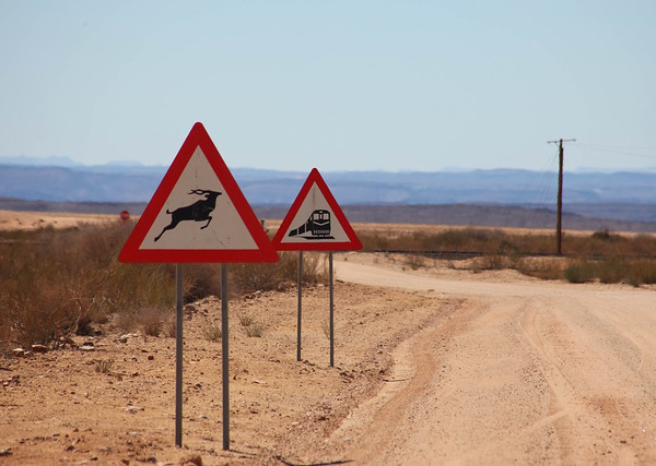 Sandy Drivers: Nine Nifty Namibian Road Signs - WebEcoist